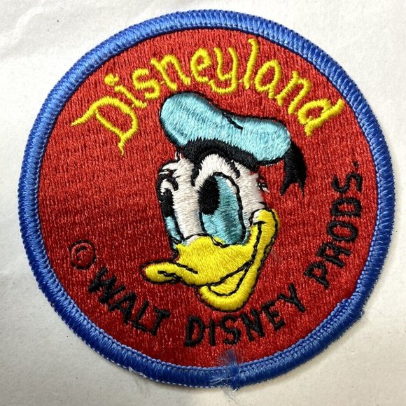 Other | Vintage Walt Disney Prods Disneyland Donald Duck Sew On Patch ...